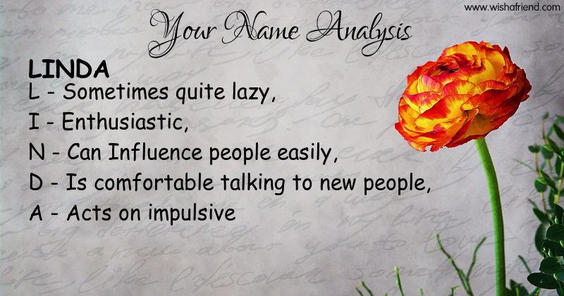 Name Analysis Linda