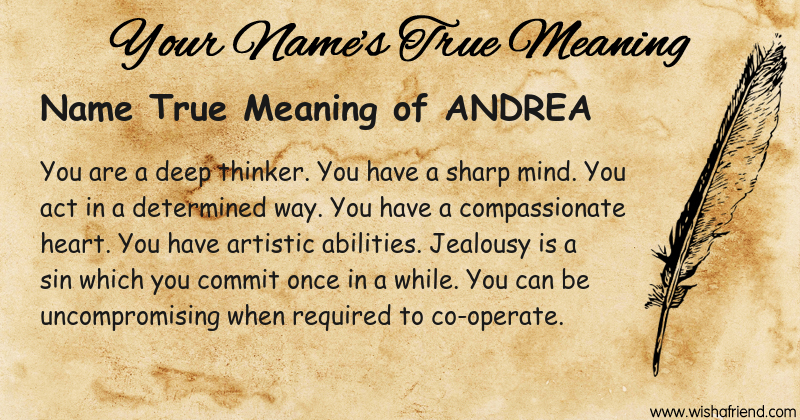 What Is The True Meaning Of Your Andrea?