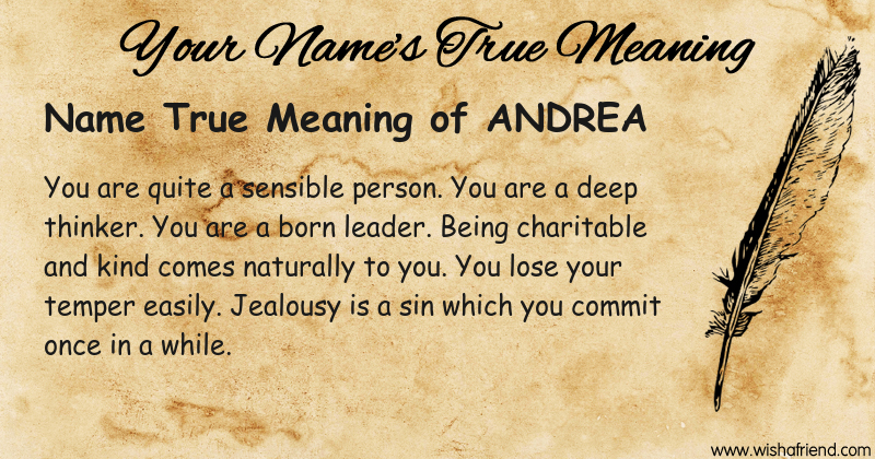 What Is The True Meaning Of Your Andrea?